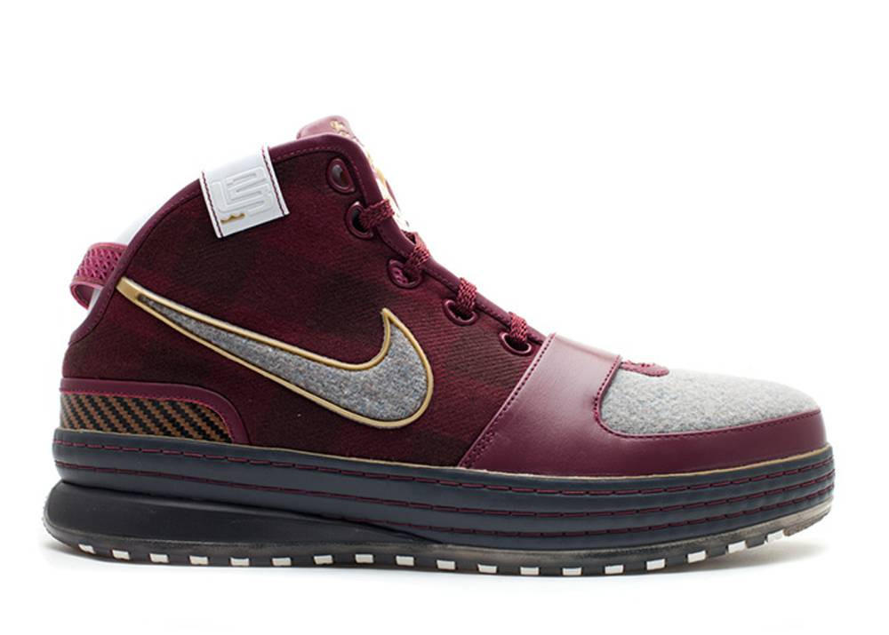 Nike Zoom Lebron 6 Wise Medium Cherry Wood Gold Grey Red Metallic ...