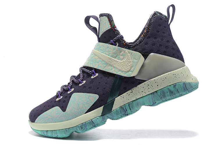 Nike LeBron Low XIV 14 All star Deep purple light green noctilucent ...