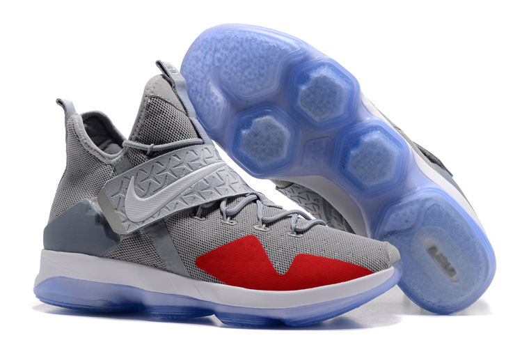 Nike Zoom LeBron XIV 14 grey red Men basketball shoes 852405-016 ...