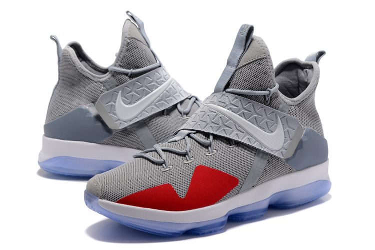 Nike Zoom LeBron XIV 14 grey red Men basketball shoes 852405-016 ...
