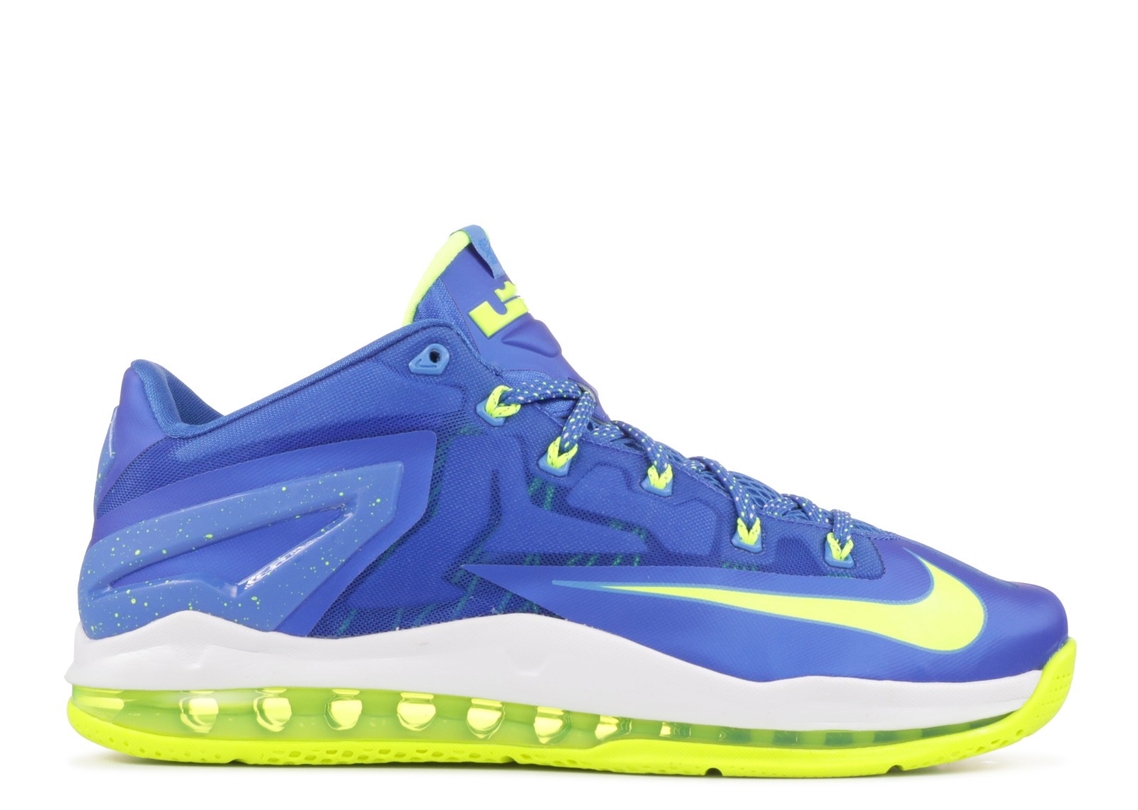 Max Lebron 11 Low Sprite Hyper Blue Cobalt Volt White Photo 642489-471 ...