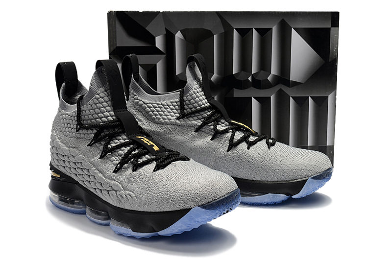 Nike Zoom Lebron XV 15 Men Basketball Shoes Grey Black Blue - Zoom ...
