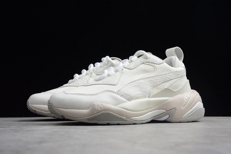 Puma Thunder Desert Bright White Grey Violet Puma White Shoes 367997-03 ...