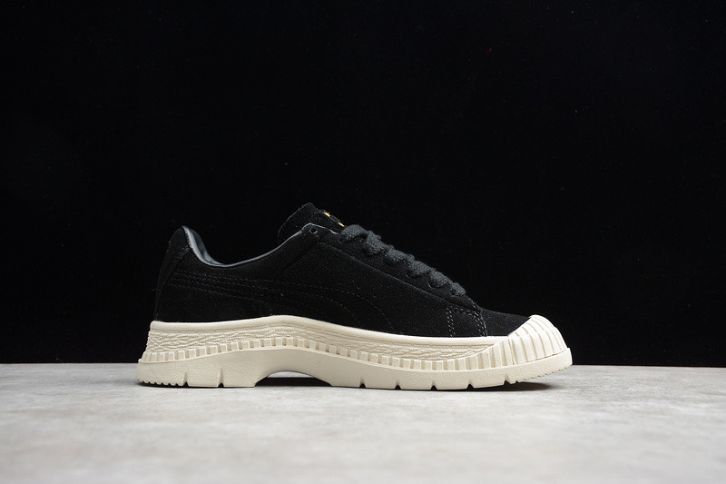 Puma Womens Utility Suede Black Style Plain Logo Low Top Sneakers ...