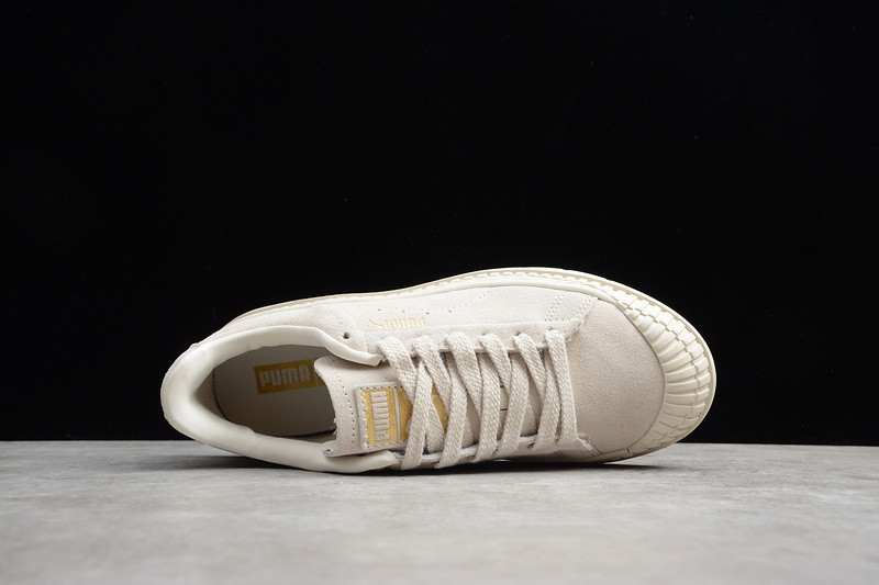 Puma Womens Utility Suede Pastel Parchment White Womens Lace Up ...