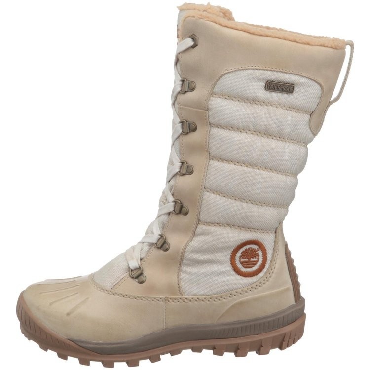 Womens Timberland Earthkeepers Mount Holly Tall Wp Faux Fur Boots Cream ...